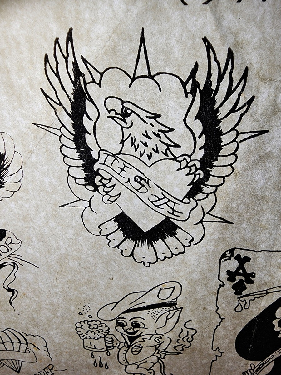 Army Tattoo Flash Outlines