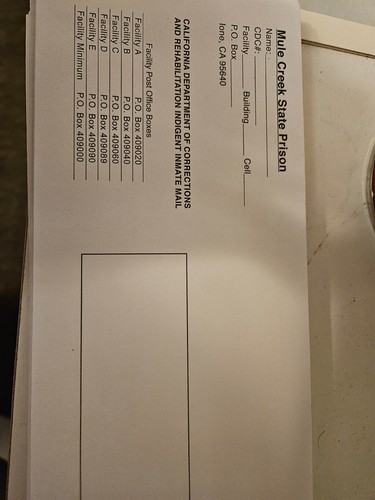 Mule creek state prison envelopes, real prison memorabilia | eBay