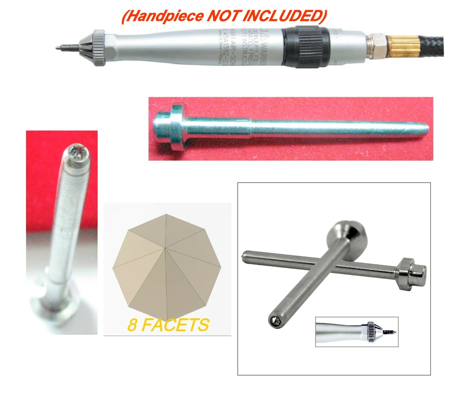Diamond tip Air Hammer diamond Lazer tip Pneumatic air scribe Stylus 8 ...