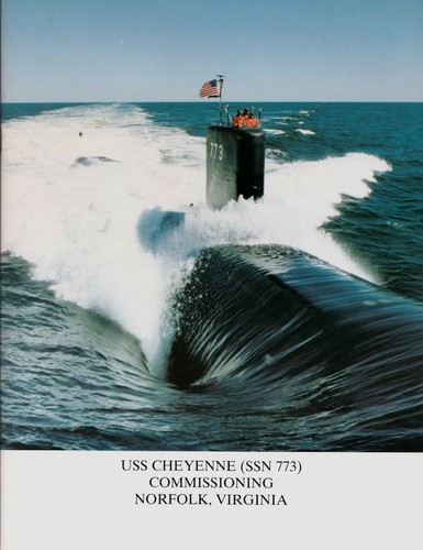 US Navy USS Cheyenne SSN-773 Submarine Commissioning Program September ...