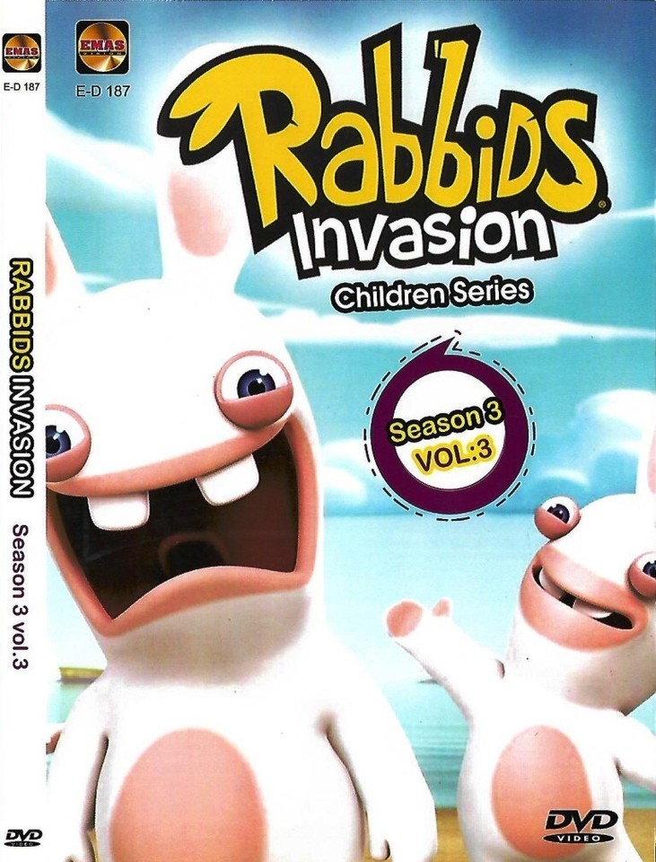 Rabbids Invasion Season 3 Vol.1-3 DVD French Kids Series Region All ...