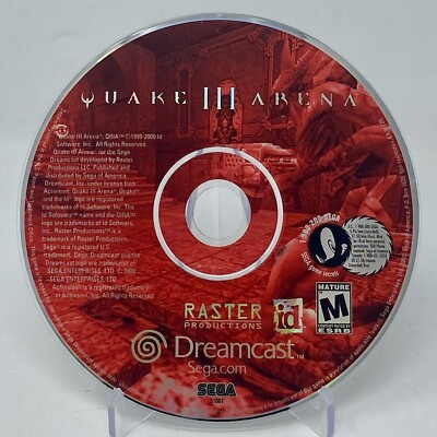 Quake III Arena (Sega Dreamcast, 2000) Disc Only RATED M (B ...