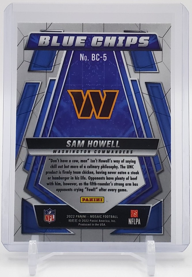 Sam Howell 2022 Panini Mosaic Blue Chips RC #BC-5 | eBay