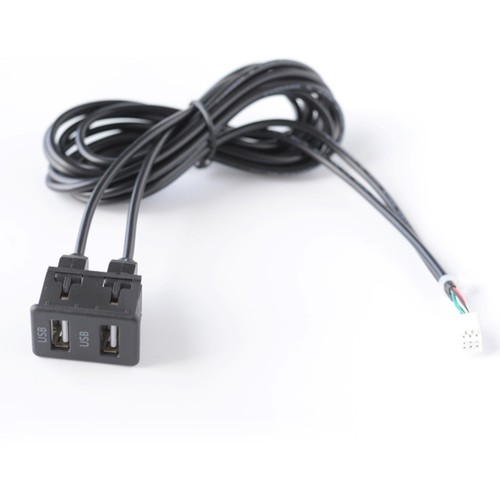 Car Navigation System 6 Pin to USB Audio Input Dual USB Port Panel ...