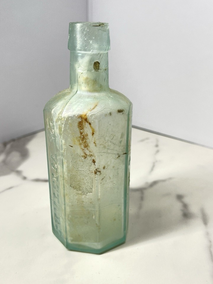 Vintage Dr Wistars Balsam Of Wild Cherry Octagonal Glass Bottle | eBay