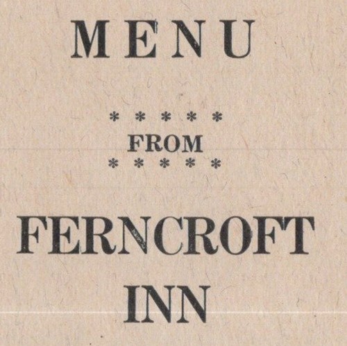 1950s Ferncroft Inn Restaurant Menu 670 S San Vicente Boulevard Los ...