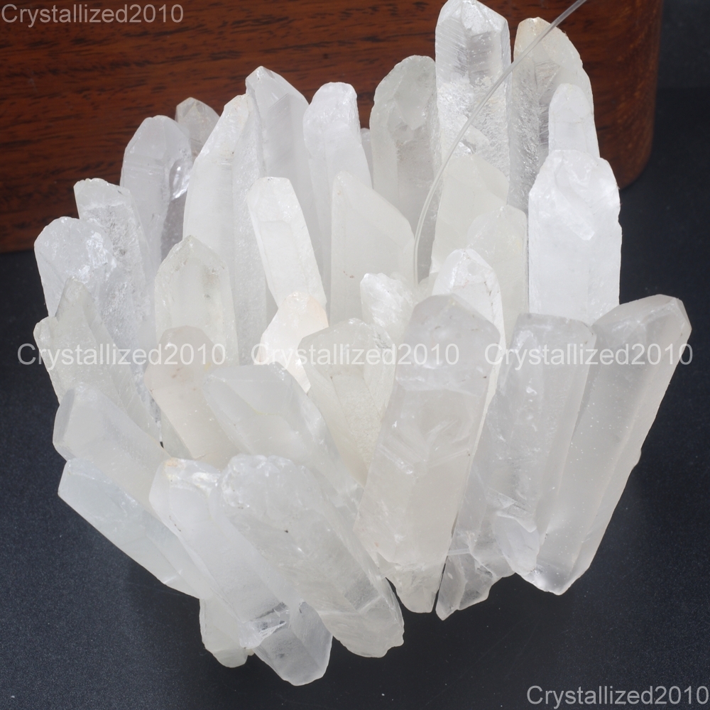Natural Clear Quartz Crystal Rock Stick Poined Drilled Reiki Healing ...