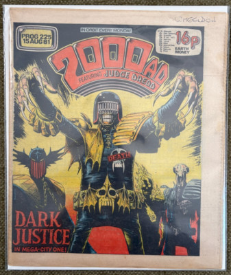🪦 2000AD Prog 225 – Dark Judges Cover – 15 Aug 1981 – Judge Death Lives ...