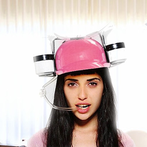 Drinking Helmet - Can Holder Cap Drinker Favor Hat Party Fun Beverage ...
