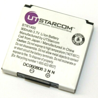 OEM UTStarcom BTR1400 Li-ion Battery Pack 3.7 V 900 mAh for Pcs1400 ...