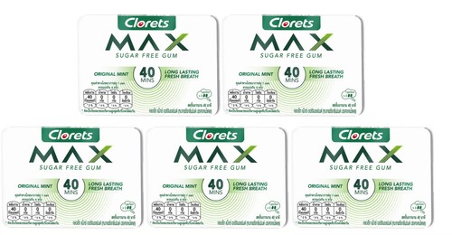 5 x Clorets MAX Cool Mint Coated Gum 30 minutes Freshness 11.2g. | eBay