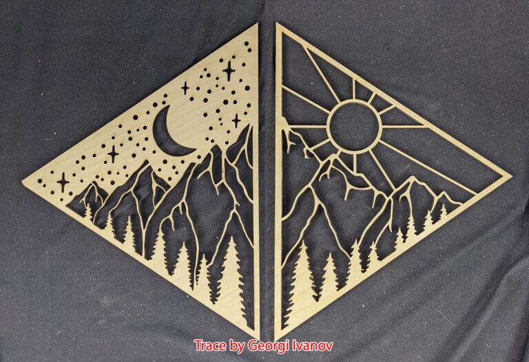 Layout Of Sun & Moon vector DXF SVG CDR file | Grelly USA