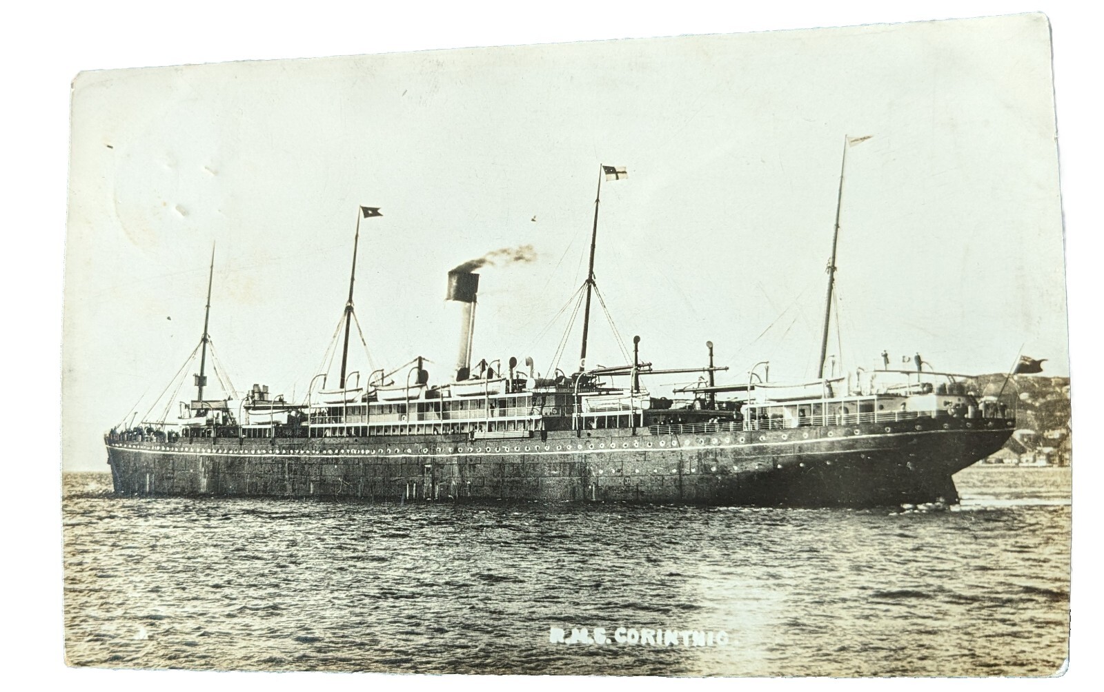 Vintage RPPC Real Photo Postcard RMS Corinthic Passenger Ship P1 | eBay