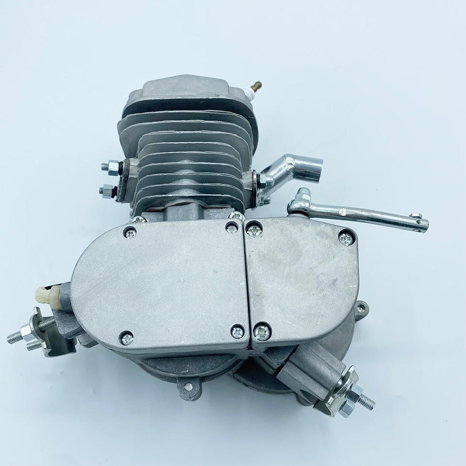 Silver 80cc 2 Stroke Gas Engine Motor For Motorized Motorised Bicycle ...