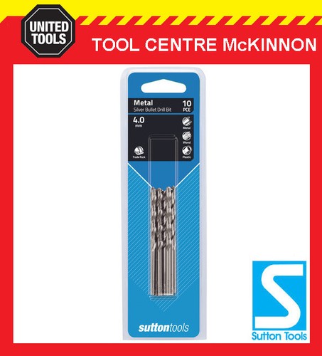 SUTTON SILVER BULLET 4.0mm METRIC JOBBER DRILL BIT BULK PACK – PACK OF ...