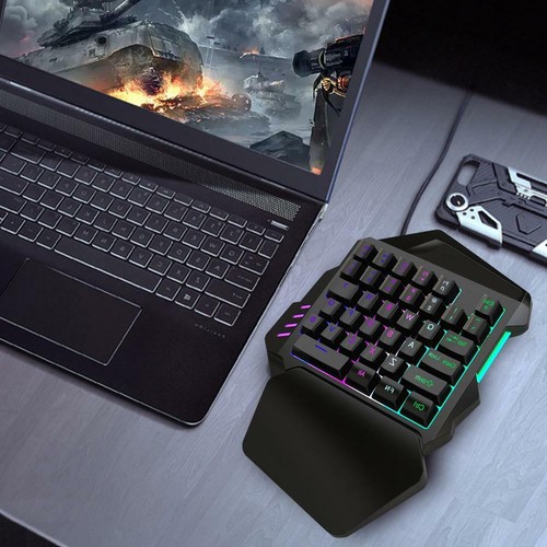 USB 2.0 One Single Hand Gaming Keyboard USB Wired Game Keypad 35-Key ...