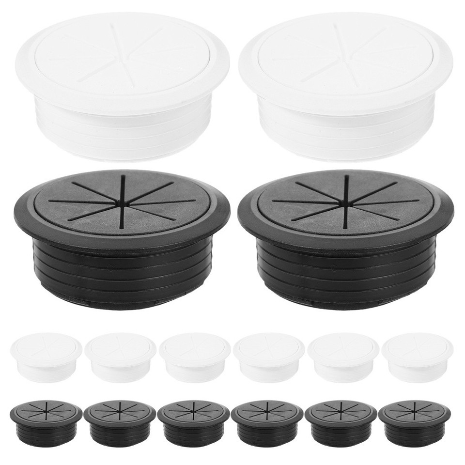 20pcs Desk Flexible Cable Grommet - Round Table Cable Grommet Plastic ...