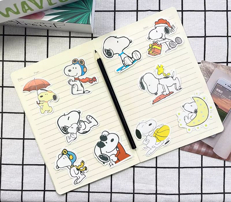 100pc SNOOPY- CHARLIE BROWN INSPIRED Stickers - Locker, Truck, Laptop ...