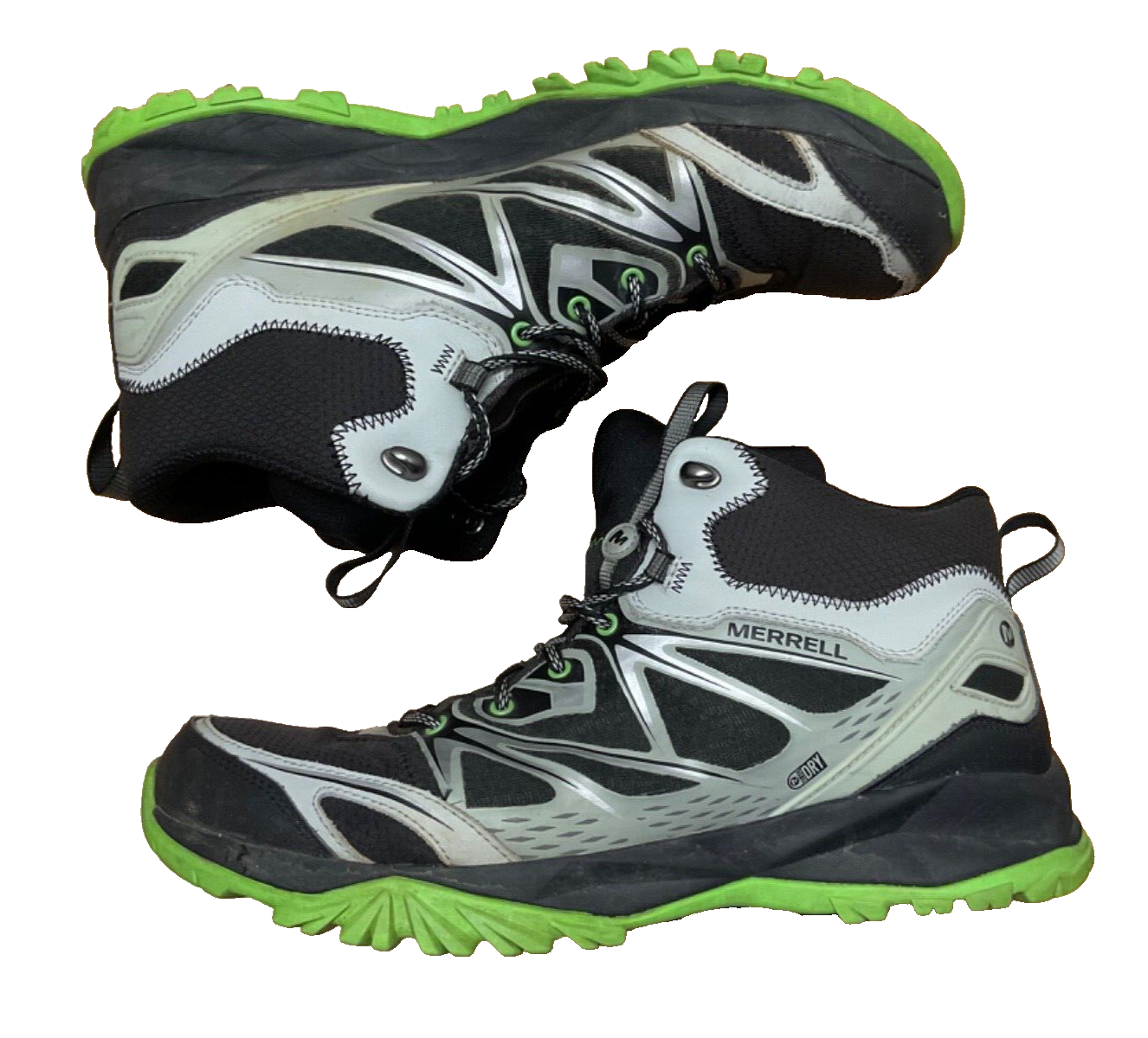 Merrell Hiking Boots Capra Bolt Mid Waterproof J35363 Black/Silver Mens ...