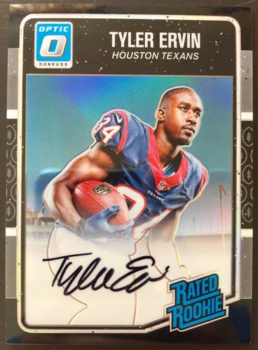 2016 Optic #198 Tyler Ervin Autograph Black Refractor Rated RC 14/25 ...