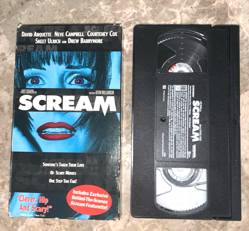 Scream VHS Variant Blue Cover Horror Film Wes Craven Drew Barrymore ...