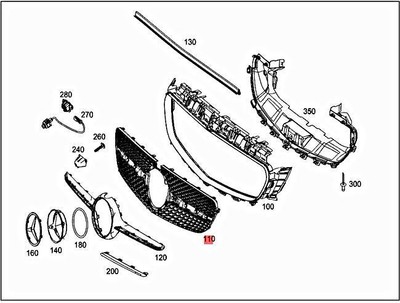 Genuine MERCEDES C238 S213 W213 Coupe Sedan Wagon Grille Carrier ...