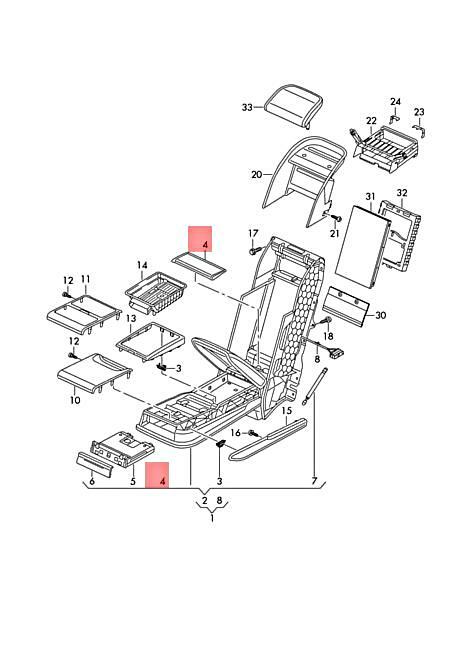 NEW AUDI A8 S8 QUATTRO 4N2 4N8 COVER MERLOT RED 4N0885243BYH4 ORIGINAL ...