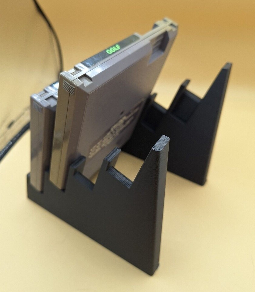 NES Game Cartridge Display Stand Tiered, Holds Up To 5 Carts 3D Printed ...