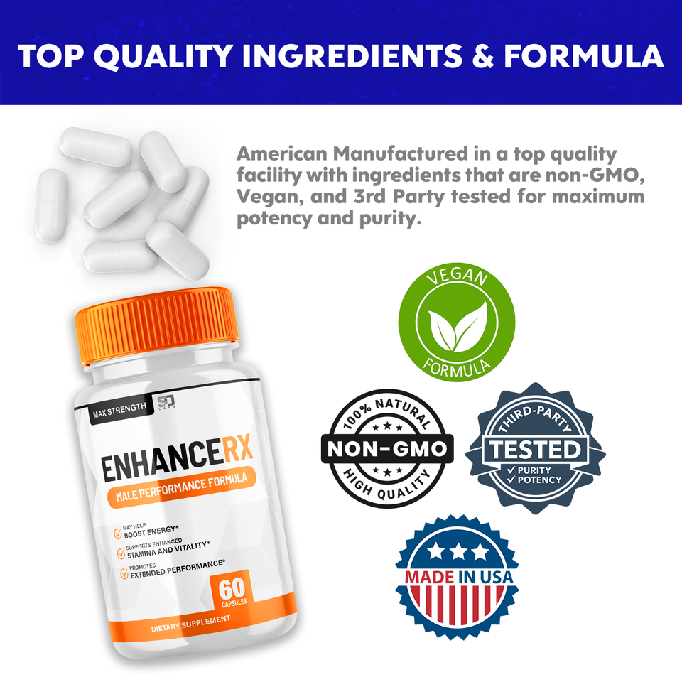 (3 Pack) Enhance RX Men Pills, Maximize Energy, Vitality & Stamina 180 ...