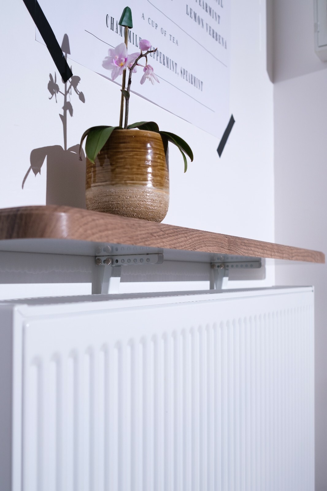 Radiator shelf brackets ‘Kinga’ adjustable height High Quality, White ...