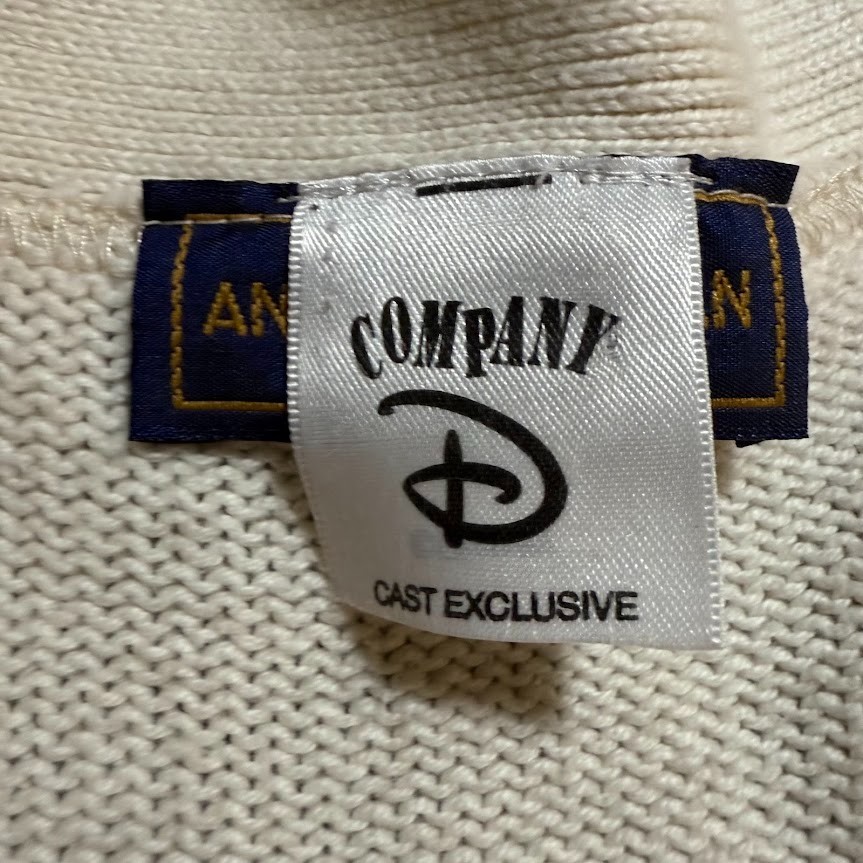 Andrew Rohan x Disney Cast Exclusive Sweater Mens XL Ivory Button Long ...
