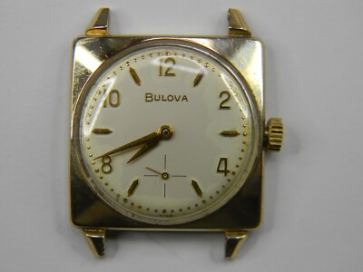 VINTAGE 1961 BULOVA 10K RGP MENS WATCH -RARE MODEL - FINE DIAL - RUNS ...