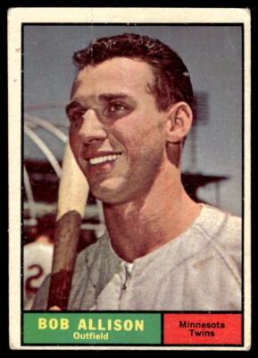 1961 Topps Bob Allison #355 Minnesota Twins Baseball Card | eBay