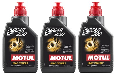 Motul 3 Liter Gear 300 75W90 100% Synthetic Gearbox and Differential ...