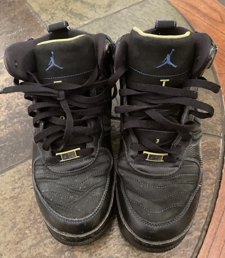 Nike Air Jordan Fusion AJF 12 CYBER Black Blue Shoes 317742-001 Men’s ...