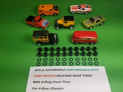 ☆40 Tires☆ For AFX AURORA AUTO WORLD 4-Gear Slot Car O-ring Fronts ...