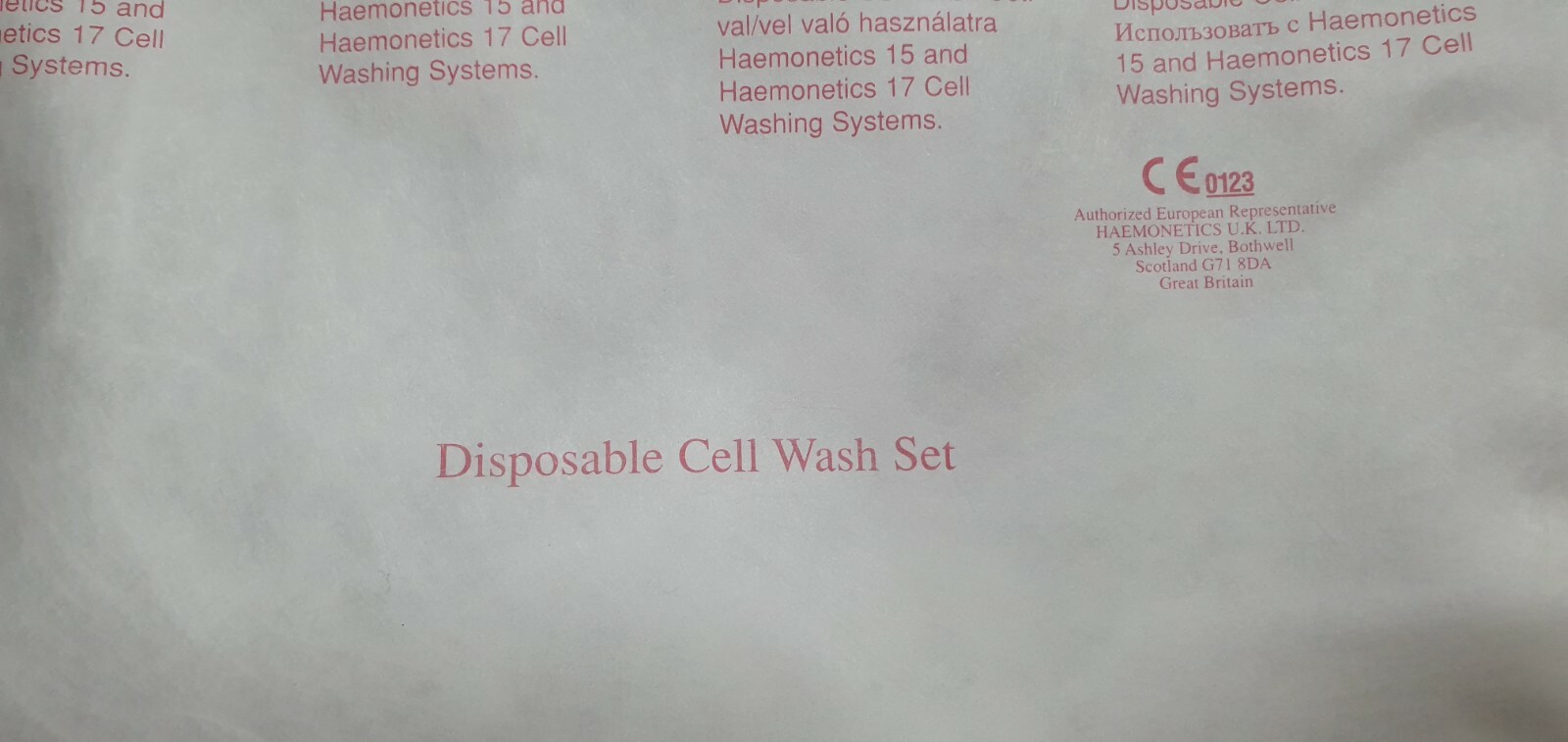 Haemonetics Disposable Cell Wash REF 9743 | eBay