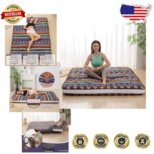 Travel-Friendly Extra Thick Futon Mattress - 4.7'' Roll Up Comfort for ...