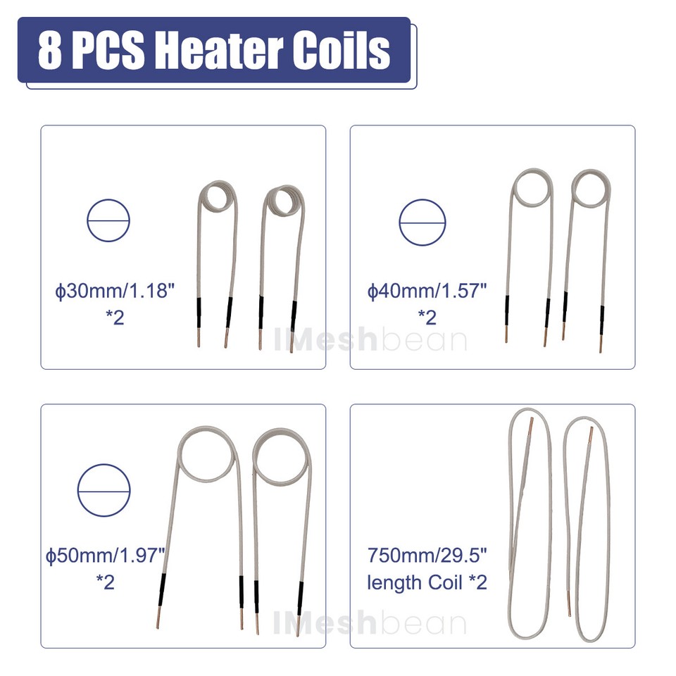 1000W Magnetic Induction Heater Kit Automotive Flameless Bolt Heat Tool ...