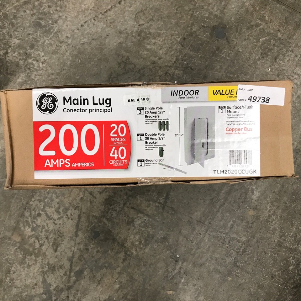 GE TLM2020CCUGK 200A Main Lug Load Center 783164610987| eBay