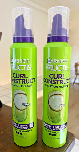 2 Garnier Fructis Style Curl Construct Creation Hair Mousse Weightless ...