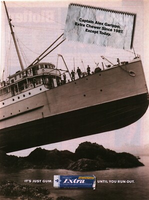 2001 VINTAGE PRINT AD - WRIGLEY'S EXTRA GUM AD - CAPTAIN ALEX GARIPPO ...