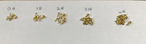 Small / Tiny Brass Countersunk slotted wood screws 0G 1G 2G 3G & 4g ...