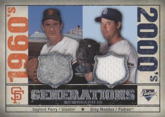 2008 SP Legendary Cuts - Generations Dual Memorabilia Greg Maddux ...