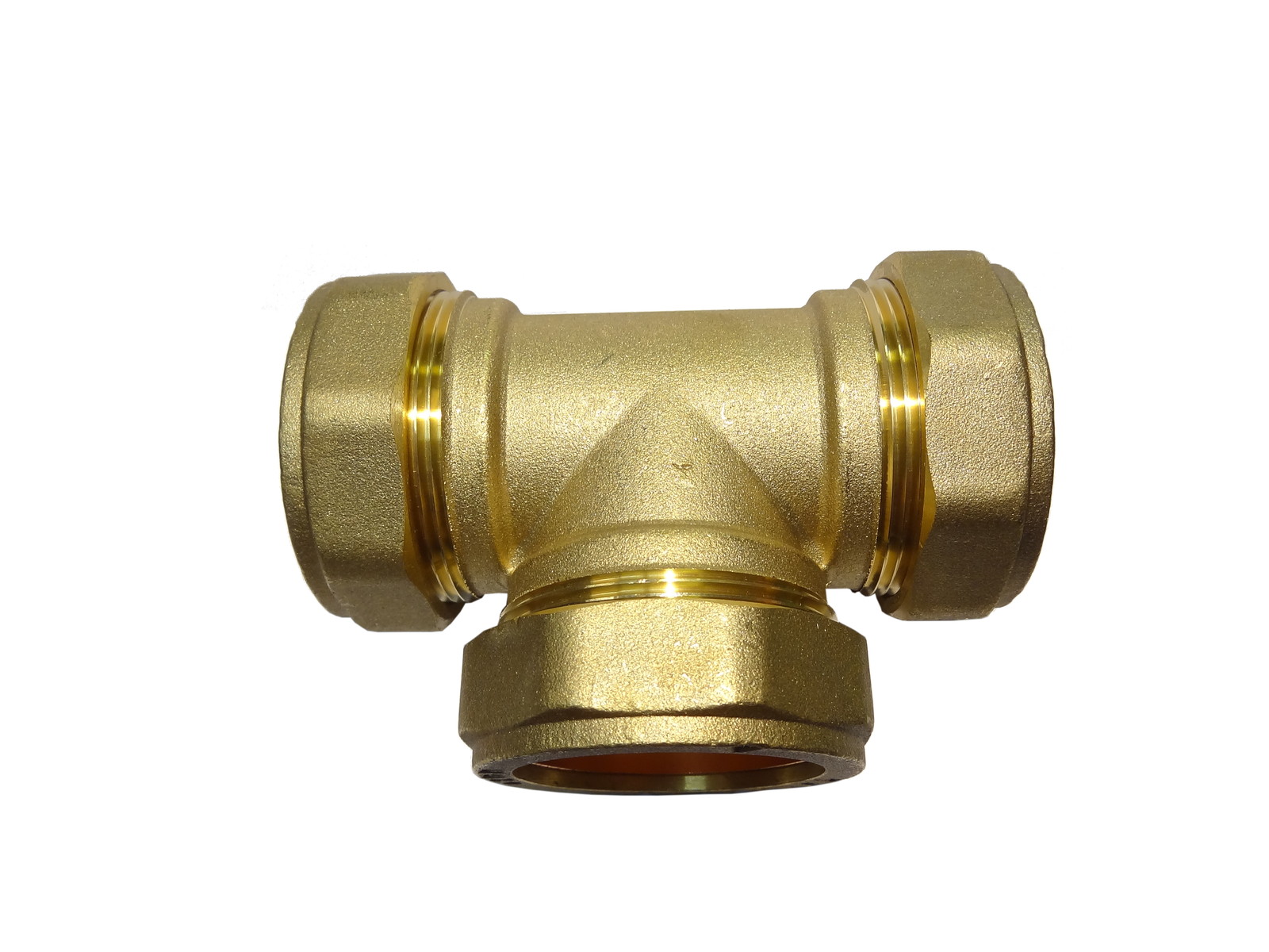 42mm Compression Equal Tee - Brass Plumbing Fitting For Copper Pipe ...