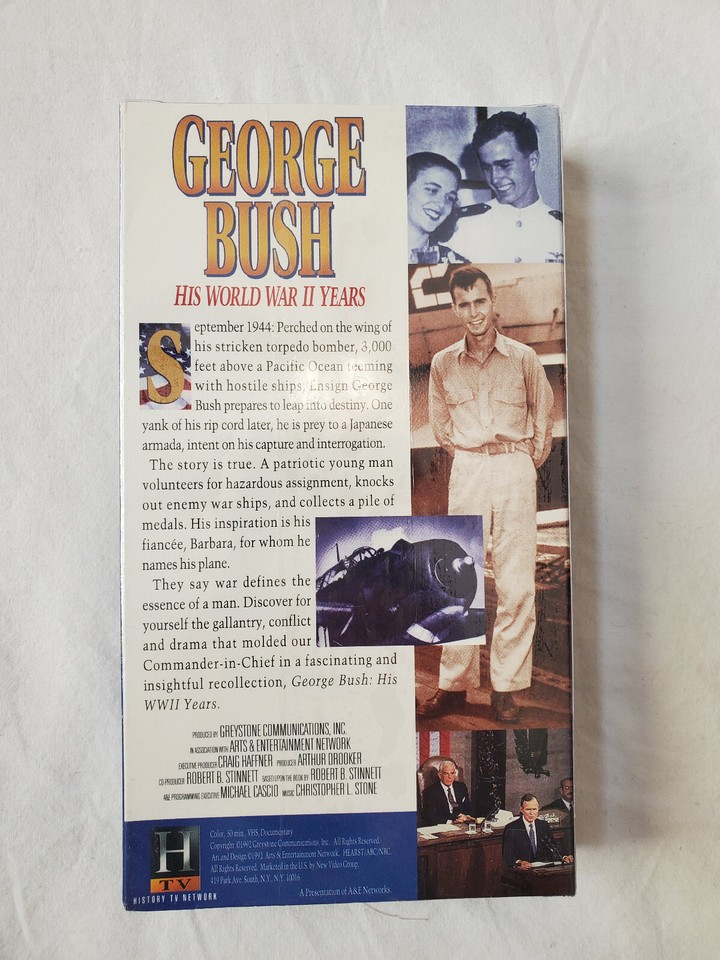 George Bush His World War II Years History TV Network VHS Tape Vintage ...