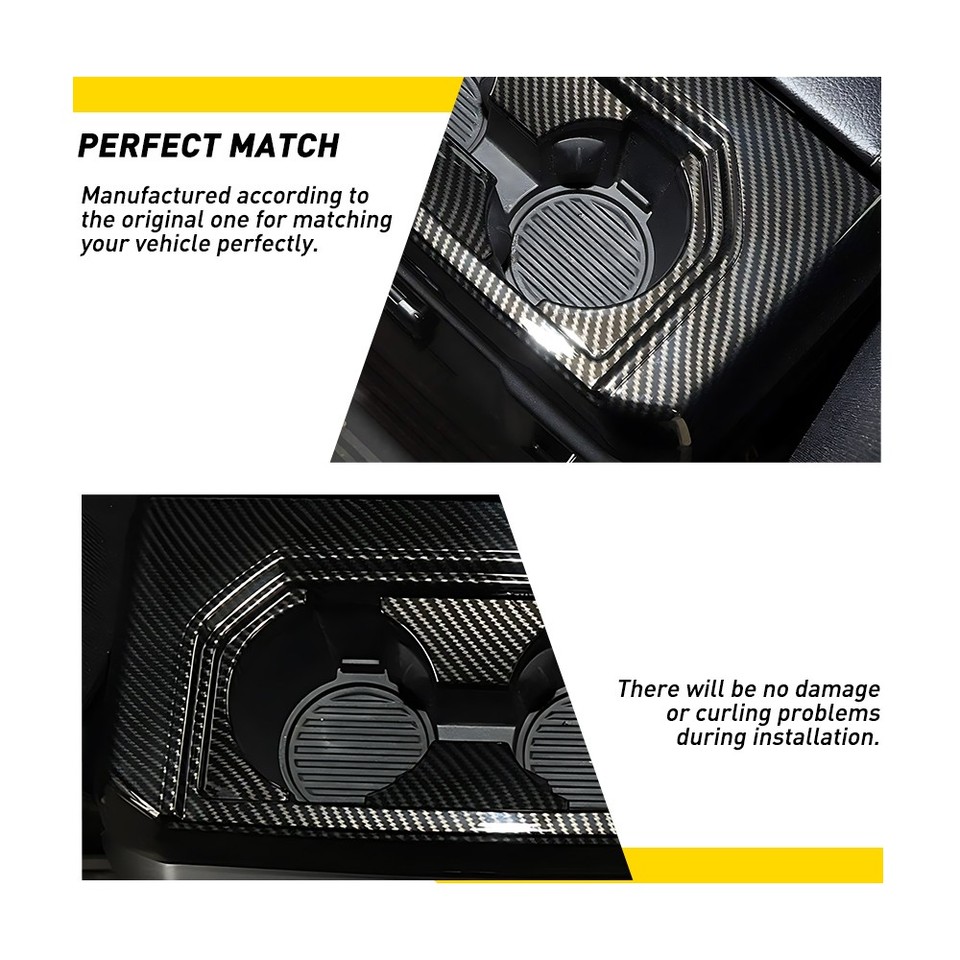 Center Console Rear Cup Holder Panel Cover Trim Bezels For 2015-2020 ...