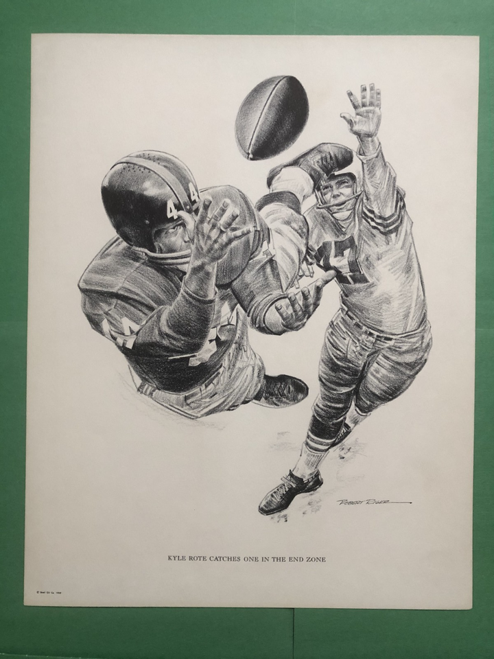 1960 NY GIANTS -6 Shell Oil lithographs by Robert Riger - Huff, Patten ...