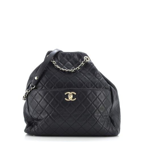 Chanel Drawstring CC Lock Bucket Bag Quilted Lambskin Small | eBay