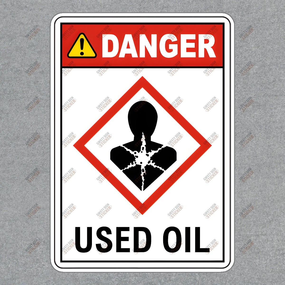 Danger Used Oil Safety Sign OSHA Compliant Hazard Warning Sticker for ...